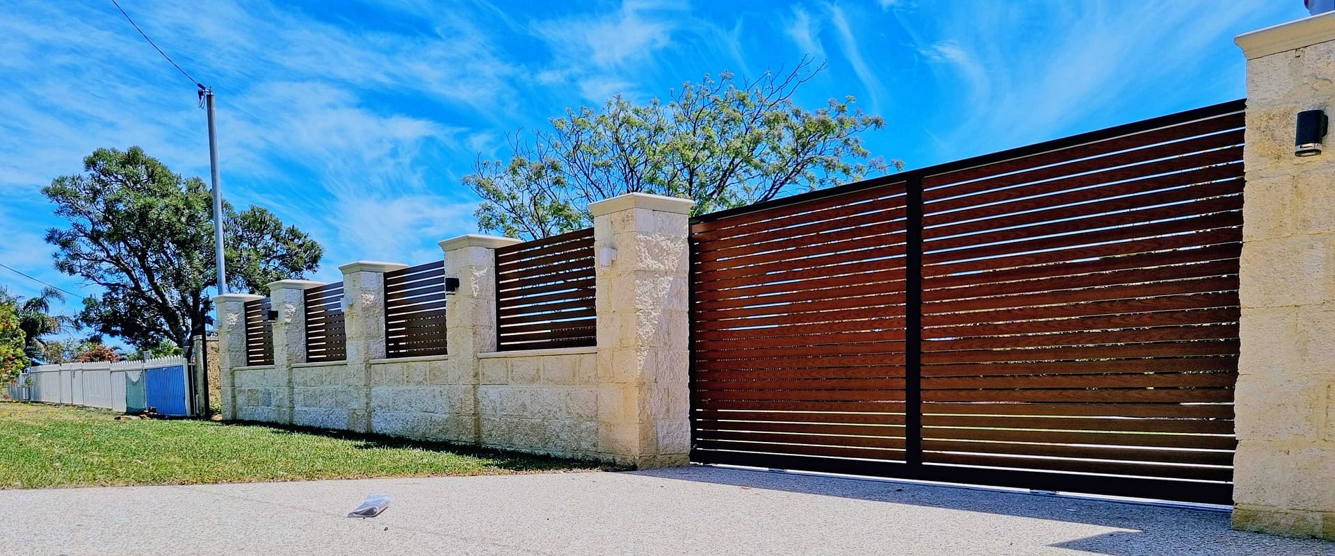 Limestone Fencing - Wright Brothers Landscaping